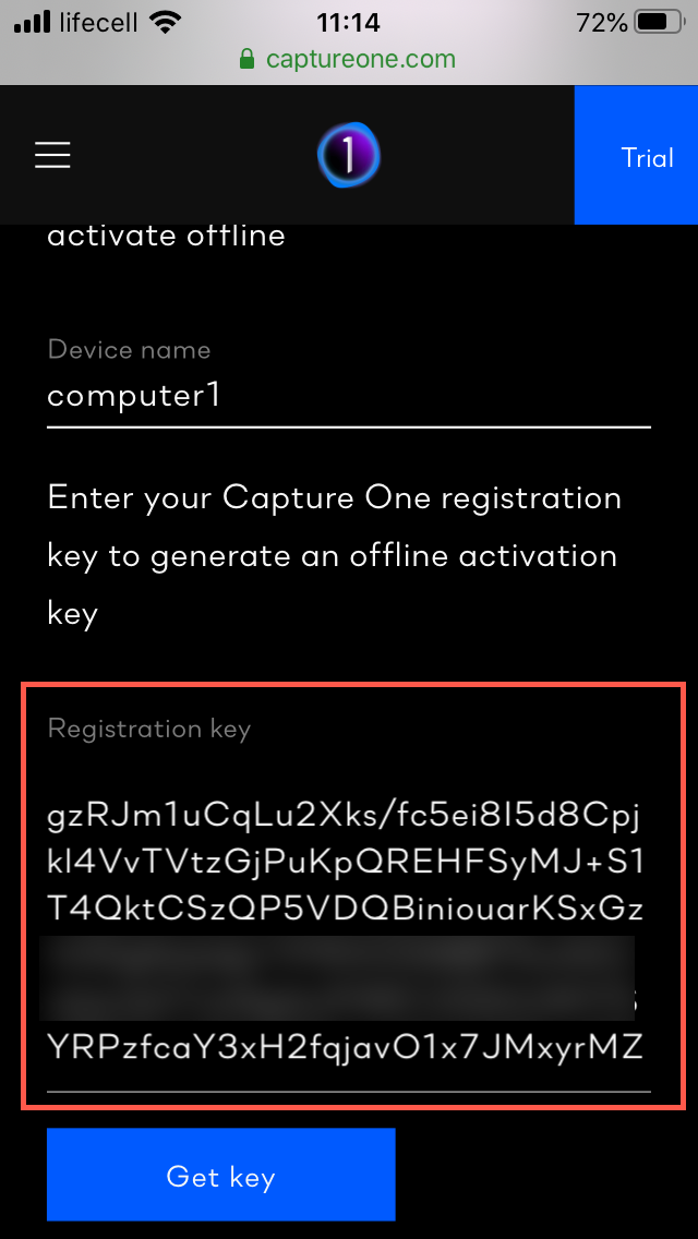 How to activate Capture One – Home