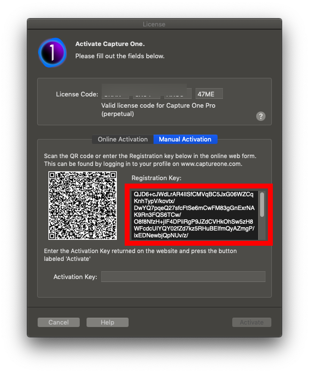 How to activate Capture One – Home