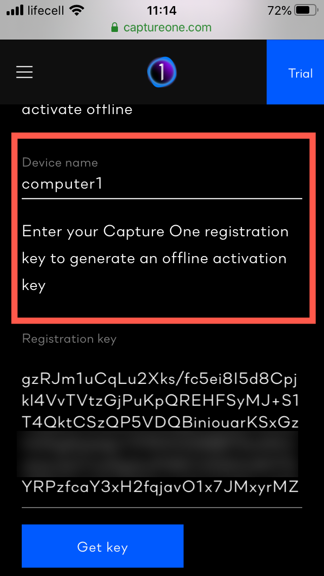 How to activate Capture One – Home