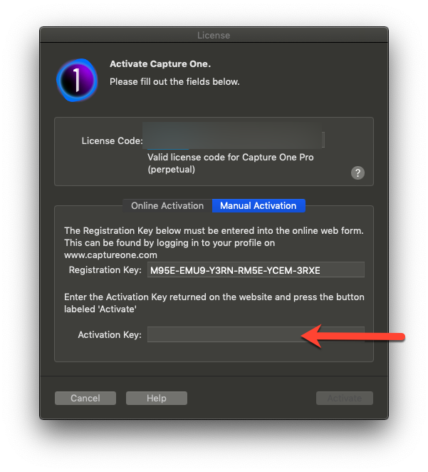 How to activate Capture One – Home