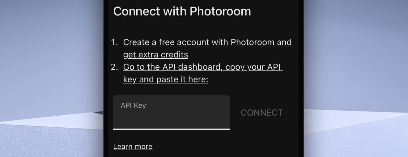 Edit Background with Photoroom API (All in One and Studio in Sessions) – Home
