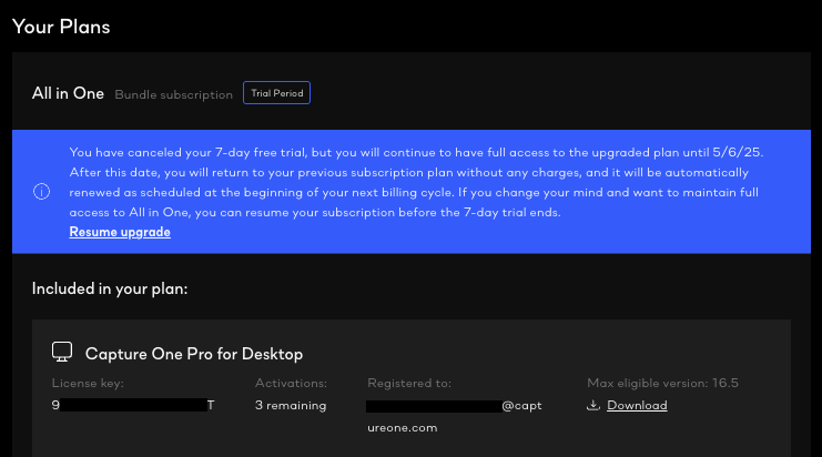 All in One and Capture One Studio 7-Day Free Trial – Home