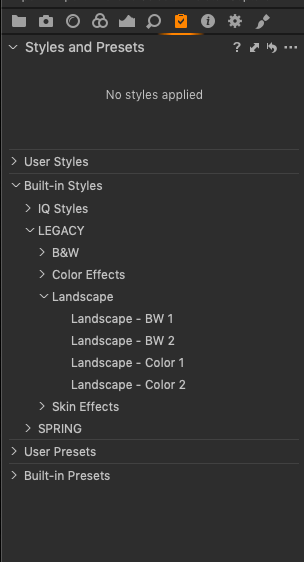 Applying Styles and Presets to Layers – Capture One