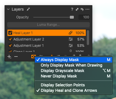 Displaying masked areas – Capture One