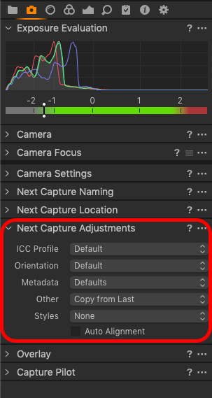 Tethering with a supported camera – Capture One