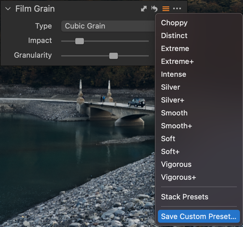 The Film Grain tool overview – Home