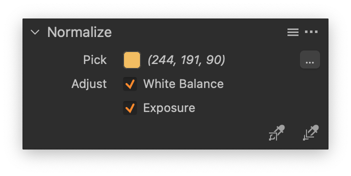 The Normalize tool overview – Home