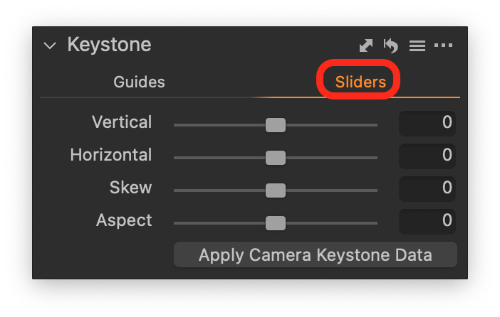 Keystone correction – Home