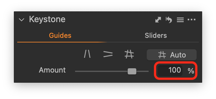 Keystone correction – Home