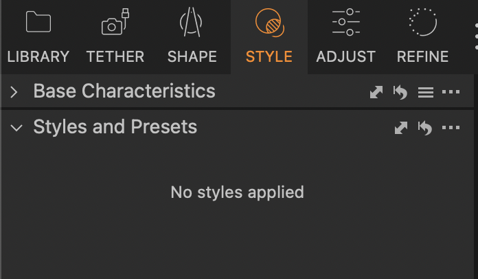 Applying a Style – Home